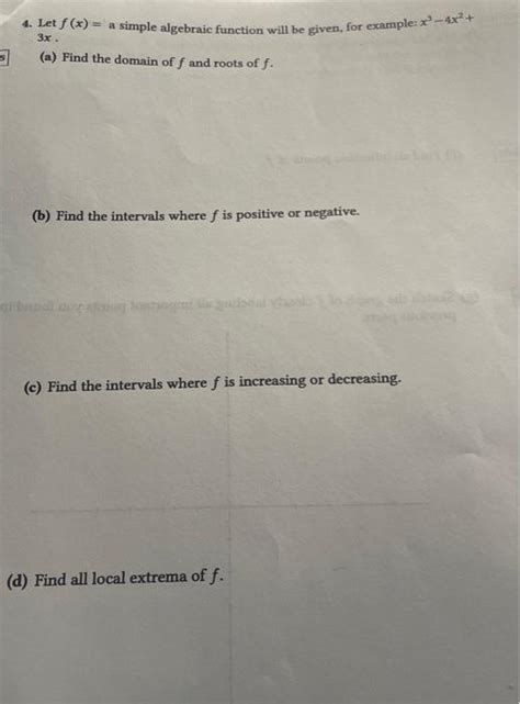 solved 4 let f x a simple algebraic function will be