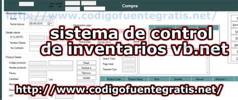 Sistema De Inventario Visual Basic Net Descarga Código Fuente Gratis Recursos De