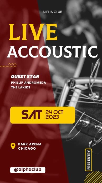 Plantilla De Live Accoustic Postermywall