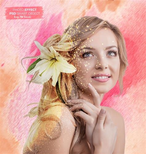 Premium PSD Watercolor Oil Painting Brush Photo Effect