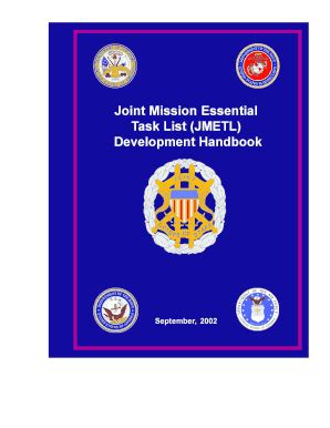 Joint Mission Essential Task List Fill Online Printable Fillable Blank PdfFiller