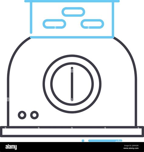 Kitchen Food Processor Line Icon Outline Symbol Vector Illustration Concept Sign Stock Vector
