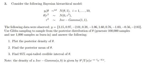 3 consider the following bayesian hierarchical