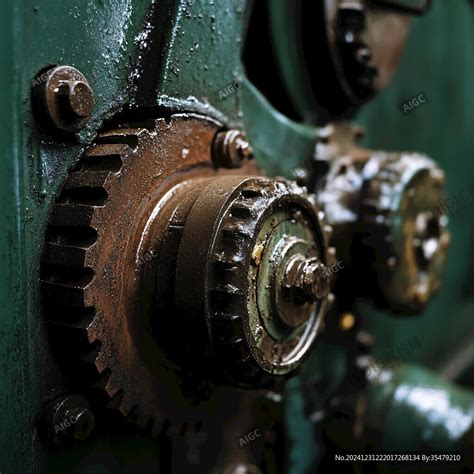 Ai创作图工业风齿轮 工业齿轮装饰素材 工业图片素材 工业生产图片素材 现代工业影像 工业制造背景 工业齿轮箱 重型齿轮箱 工业细节 制造业封面 复古怀旧风格工业元素 旧车床 车床局部 齿轮