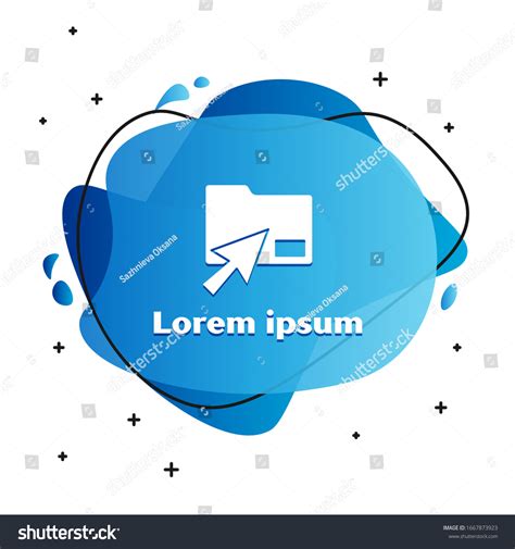 white cursor click document folder icon stock vector royalty free
