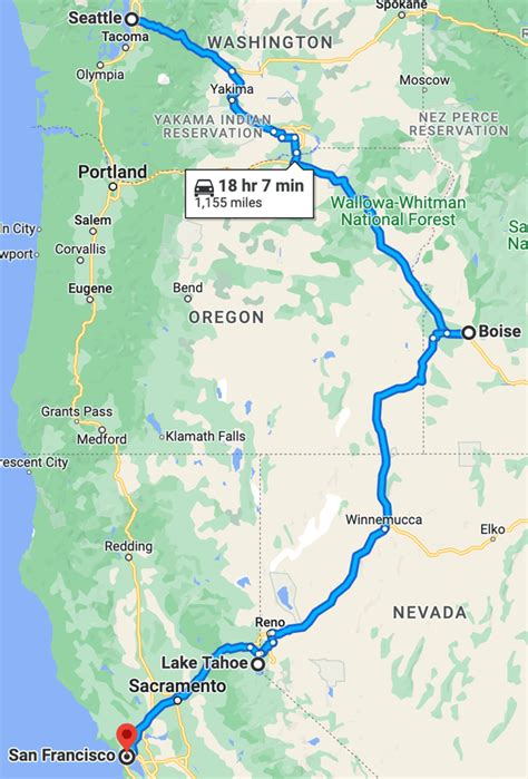 Seattle To San Francisco Road Trip Map 60 Photos