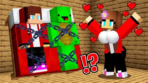 Tied Jj Are Trapped By Jj S Girl In Minecraft Maizen Youtube