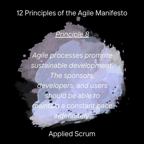 Appliedscrum 8 Of The 12 Principles Of Agile Agile Facebook