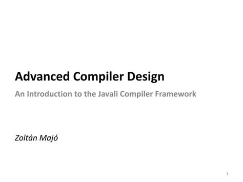 Ppt Advanced Compiler Design Powerpoint Presentation Free Download