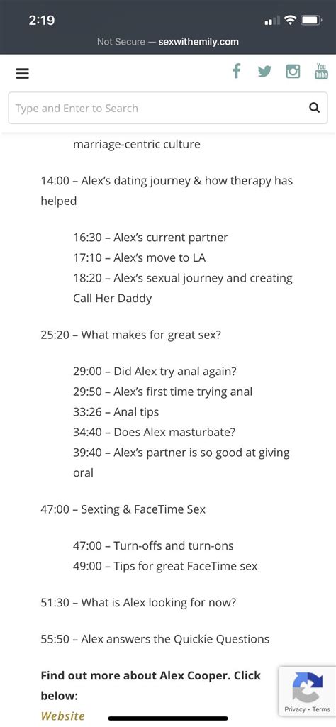 Sex With Emily Just Released An Episode With Alex If Anyone Is Interested Also I Really