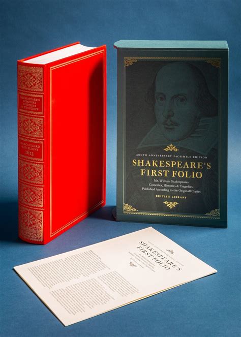 Shakespeares First Folio 400th Anniversary Facsimile Edition Mr