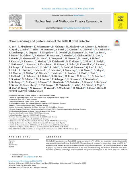 Pdf Commissioning And Performance Of The Belle Ii Pixel Detector