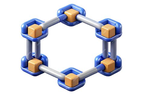 Blockchain Border With Interconnected Nodes And Copy Space Concept As A