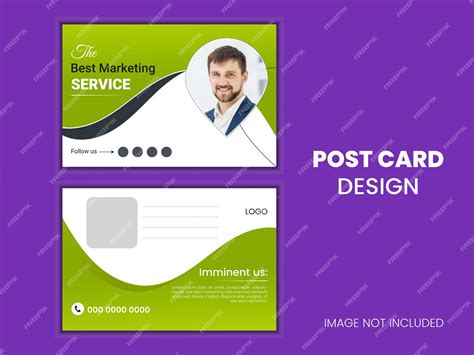 Premium Vector Modern Professional Double Sided Business Postcard