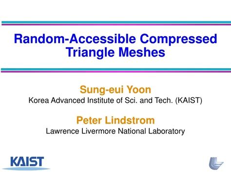 PPT Random Accessible Compressed Triangle Meshes PowerPoint Presentation ID