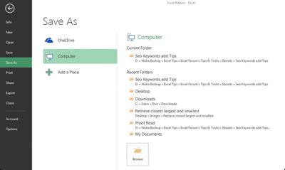 File Tab In Microsoft Excel
