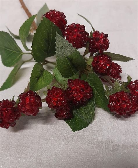 Artificial Raspberry Raspberry Stem Artificial Fruit Raspberry