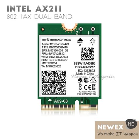 Intel Wi Fi 6 Ax200 Ax201 Ax210 Ax211 Ax411 Killer 1650x 80211ax Dual