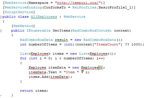C Cant Use Public Class In My Web Service Stack Overflow