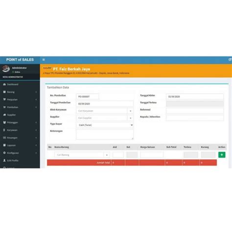 Jual Aplikasi Kasir POS Penjualan Barang Inventori Website Full Source Code Shopee Indonesia