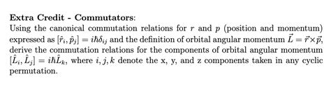 solved extra credit ﻿commutators using the canonical