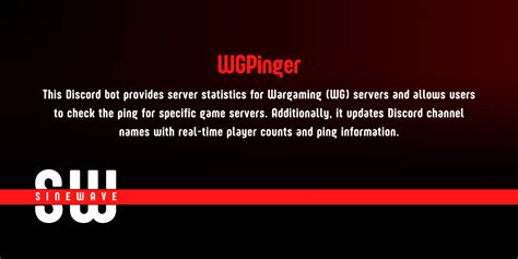 Github Thatsinewave Wgpinger A Discord That Uses Wargaming S Api To Check The Status