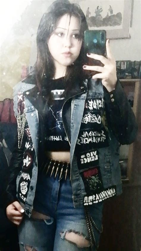 ☢️thrash Metal☢️ Metalhead Fashion Jacket Outfit Women Concert