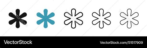 Asterisk Icon Royalty Free Vector Image Vectorstock
