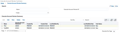 Executing Account Review
