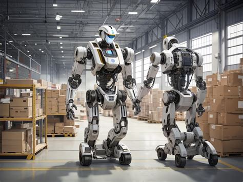 Premium Ai Image Futuristic Automation Automated Robot Carriers And Robotic Arm In Modern Industry