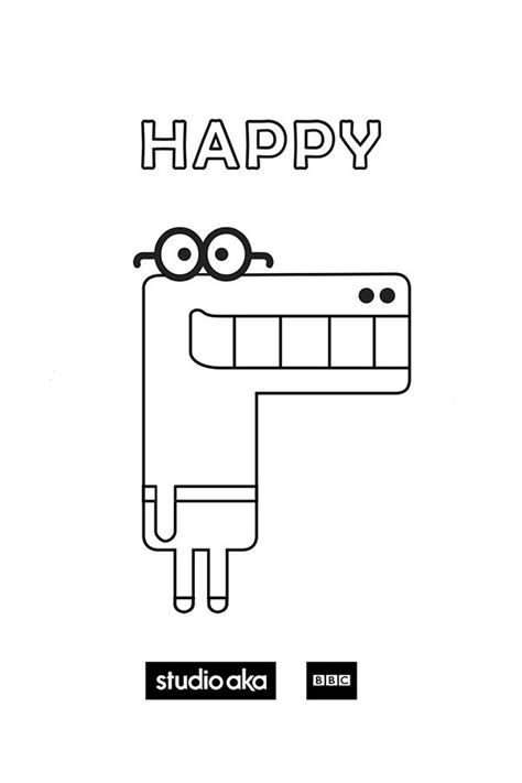 Happy Colouring Sheet Hey Duggee Characters