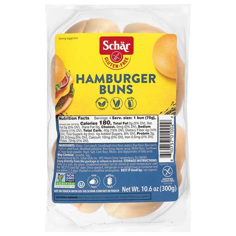 Schar Gluten Free Classic White Hamburger Buns Myrtle Beach