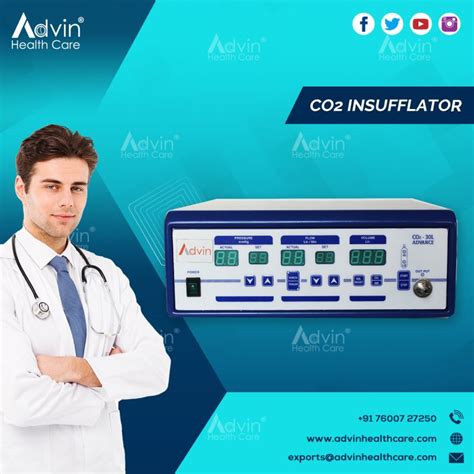 Light White Advin Automatic Electric High Quality Co2 Insufflator Certification Iso 9001 2008