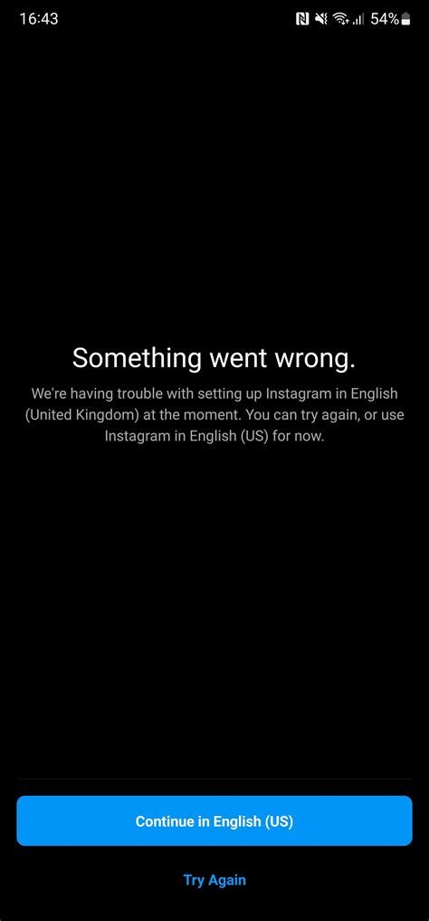 language error every time i open the app r instagram