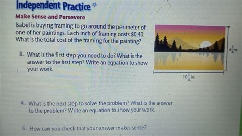Solved Independent Practice Make Sense and Persevere Isabel | Chegg.com