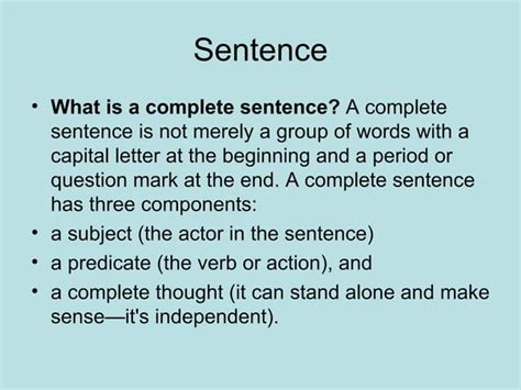 Sentence Vs Fragment Ppt