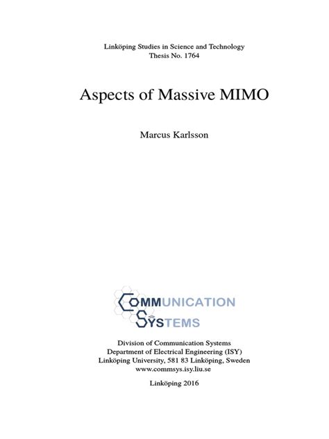 Massive Mimo Pdf Mimo Bandwidth Signal Processing