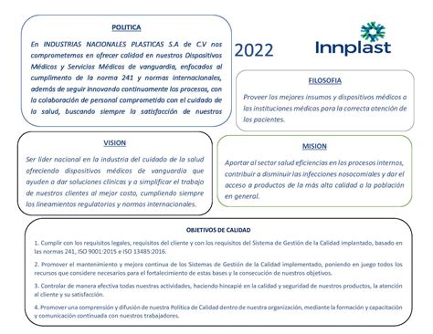 Objetivos Calidad Medicapolarisweb