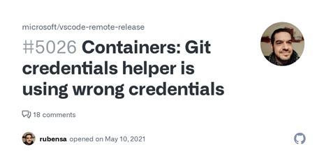 Containers Git Credentials Helper Is Using Wrong Credentials Issue Microsoft Vscode