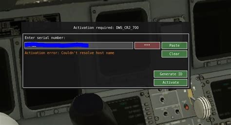 Activation Error Couldnt Resolve Host Name Crj 700 X Planeorg Forum