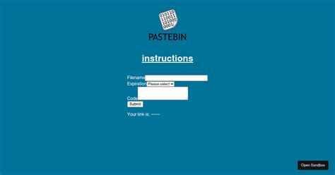 React Pastebin Correction Codesandbox