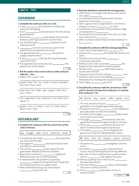 Upper Intermediate Unit 4 Test Pdf Economies