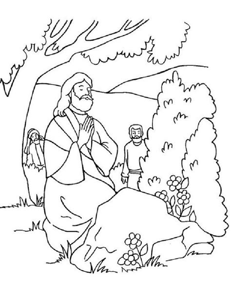 Garden Of Gethsemane Coloring Page Free Printable Pdf