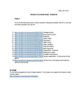 Scratch Debug IT Fun Projects For Middle School By Sohaib Ali TPT