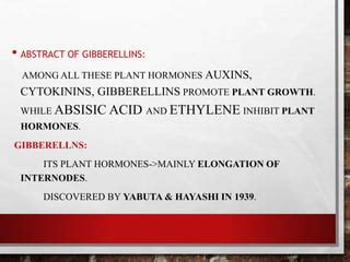 Gibberellinpptx Drvvijaya Assistant Professor Of Botany Emg