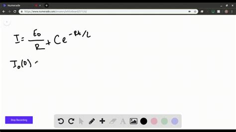 Solved Use The Result Of Exercise 33 To Find The Equation For The Current When I 0 0 E0 120
