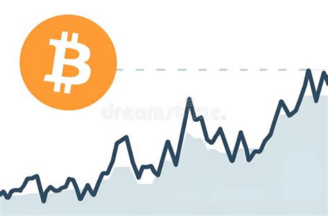 Bitcoin Price Chart With Upward Trend And Cryptocurrency Symbol In Flat Infographic Style Stock