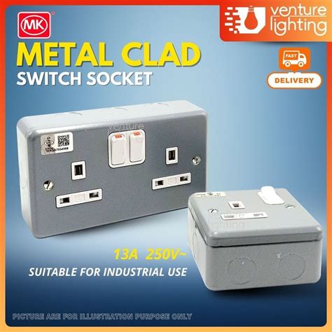 Sirim Mk Metal Clad Switch Heavy Duty Socket 13a Switch Socket Outlet