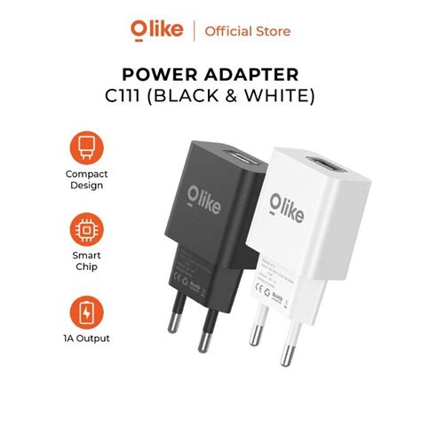 Jual Olike Harga 1 Pcs C111 Power Adaptor Kepala Casan Olike 1a Smart Chip Batok Charger 2a