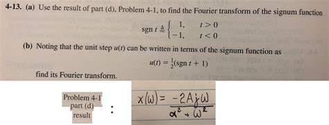 Solved 4 13 A Use The Result Of Part D Problem 4 1 To Chegg Com